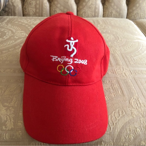 Accessories | Beijing 208 Olympics Red Adjustable Ball Cap Logo Hat ...